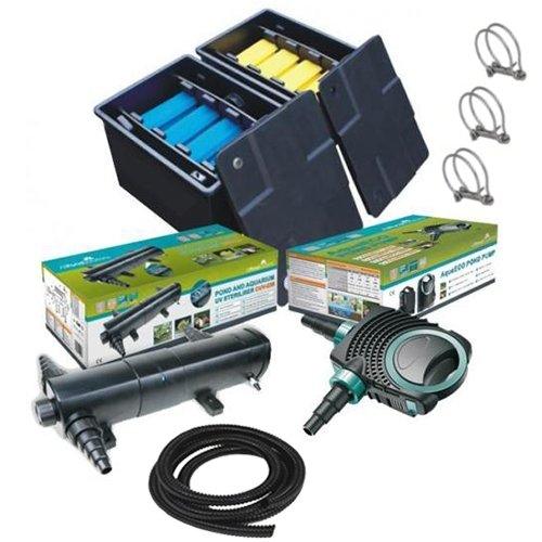 AllPondSolutions 12000L Pond Box Filter 10000 Pond Pump 36w UV Kit ...